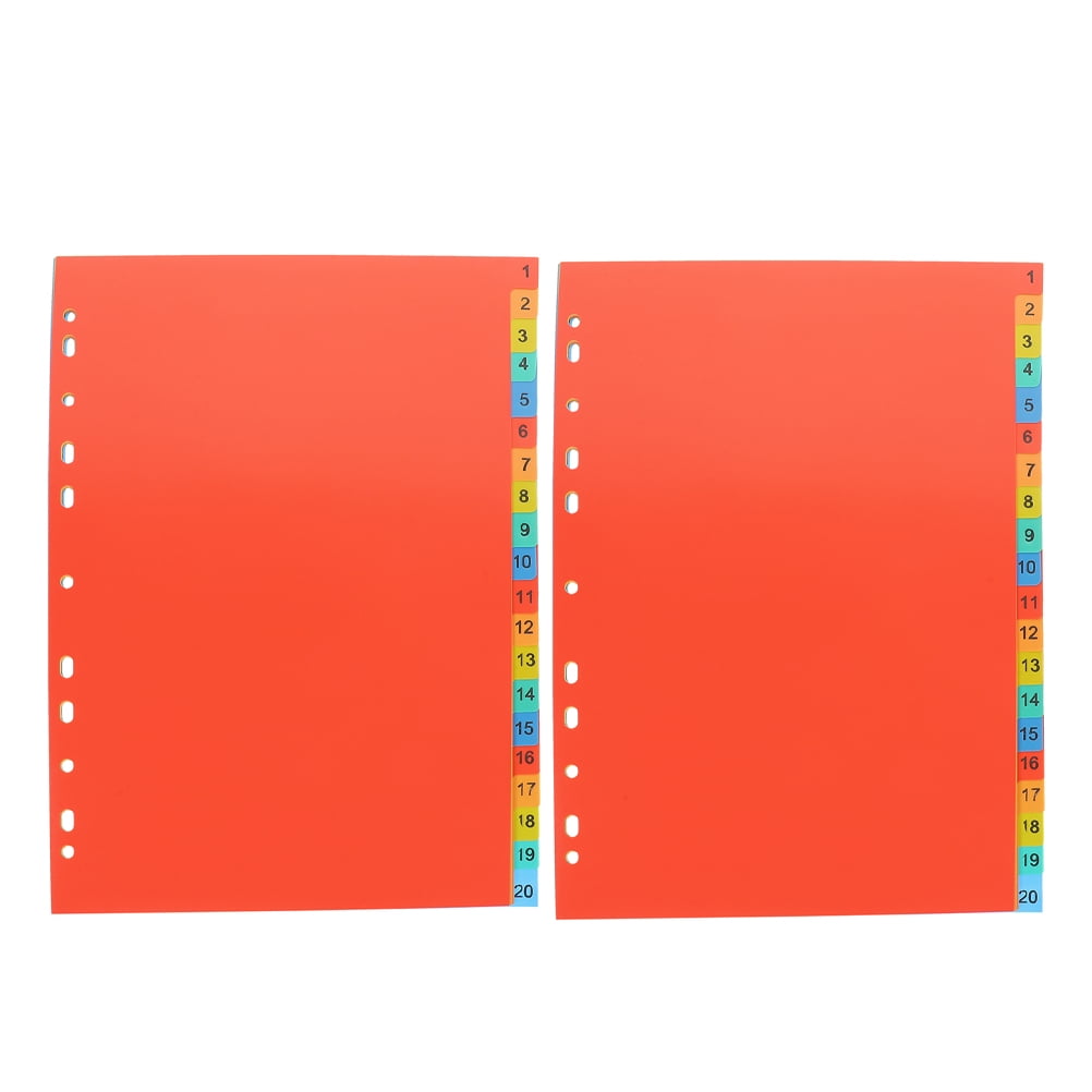 2 Sets A4 11-Hole Plastic Index Dividers for Quick File Organization A4 ...