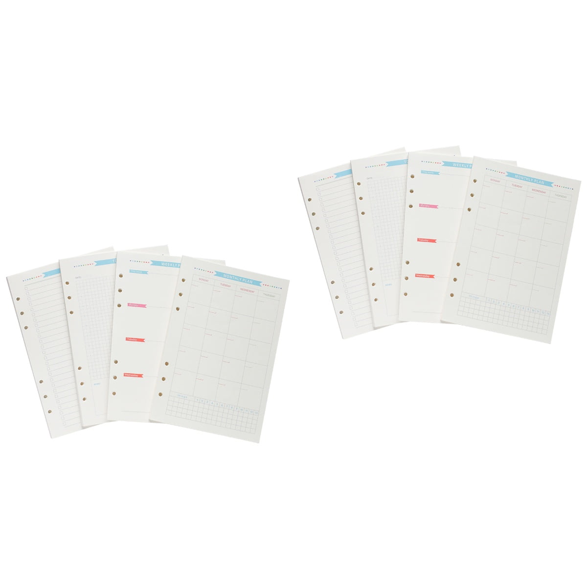 2 Sets A5 Lined Paper Refill Filler College Ruled - Walmart.com