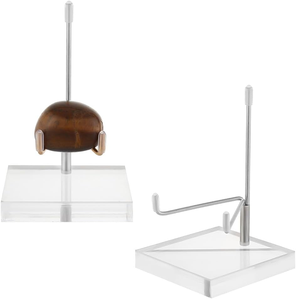2 Sets Acrylic Display Stand Rock Display Easels with Stainless Steel ...