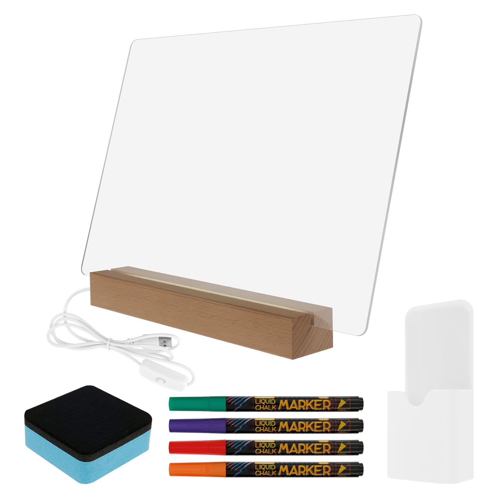 2 Sets Acrylic Dry Erase Board Transparent Erasable Acrylic Note Memo ...