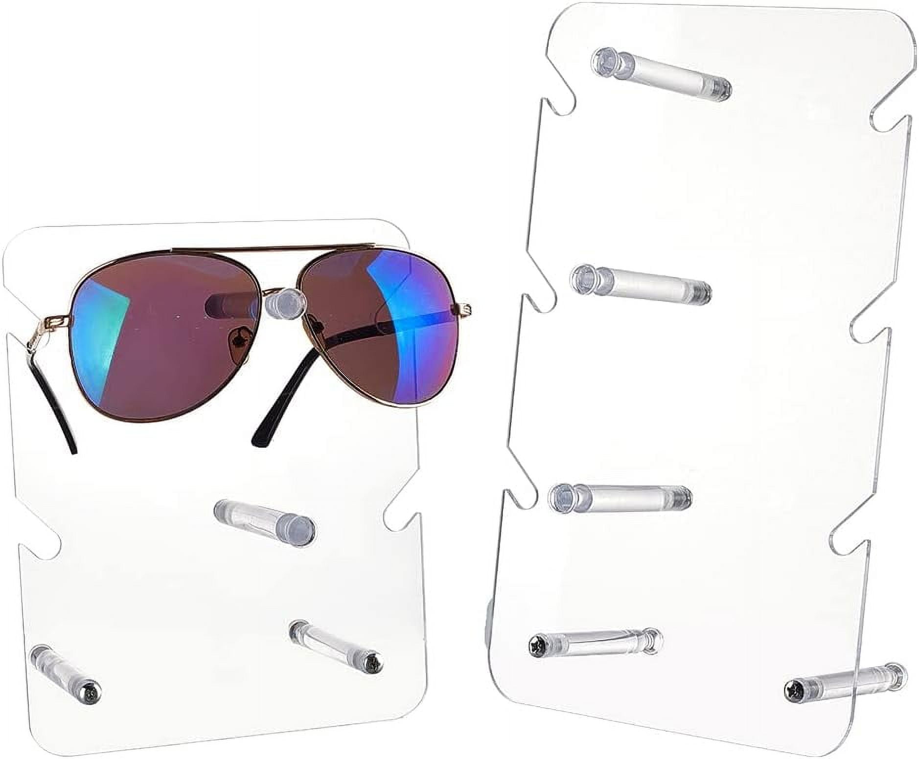 2 Sets Acrylic Glasses Display Stand 3-Tier/2-Tier Sunglasses Frame ...