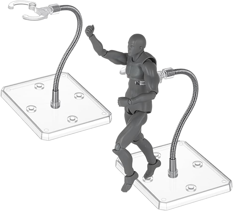 2 Sets Action Figure Display Stands with Adjustable Snake Bones 3.66x2 ...