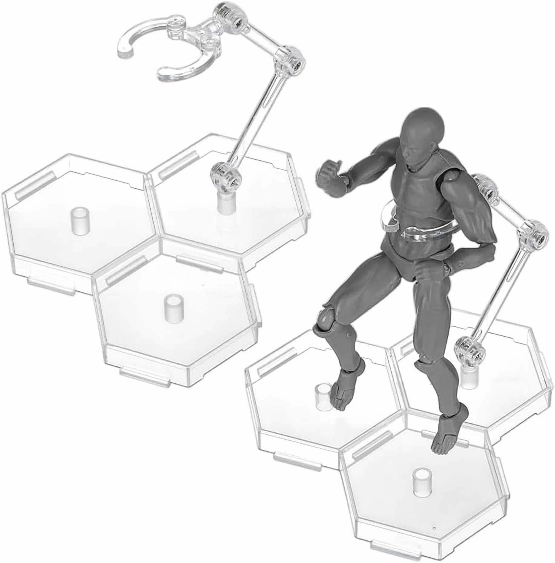 2 Sets Action Figure Display Stands Clear Assembly Action Figure ...