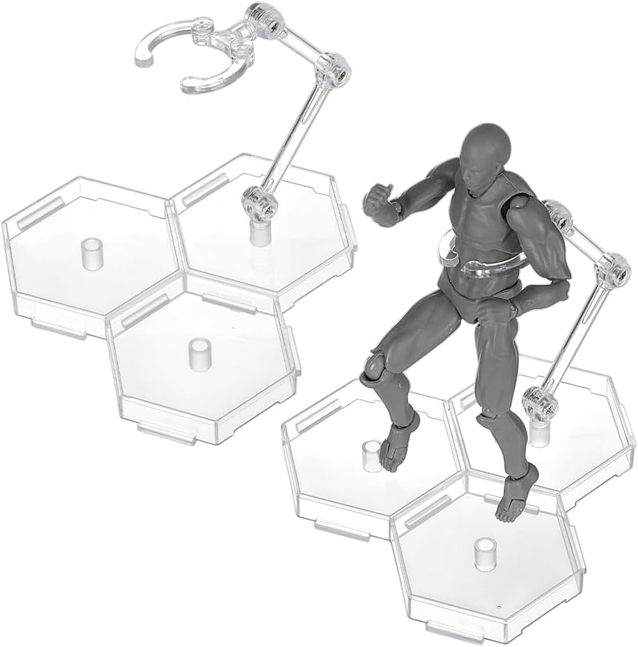 2 Sets Action Figure Display Stands Clear Assembly Action Figure ...