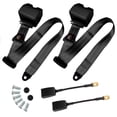 2 Pack Universal Fit Seat Belt, 3 Point Retractable Safety Belt ...