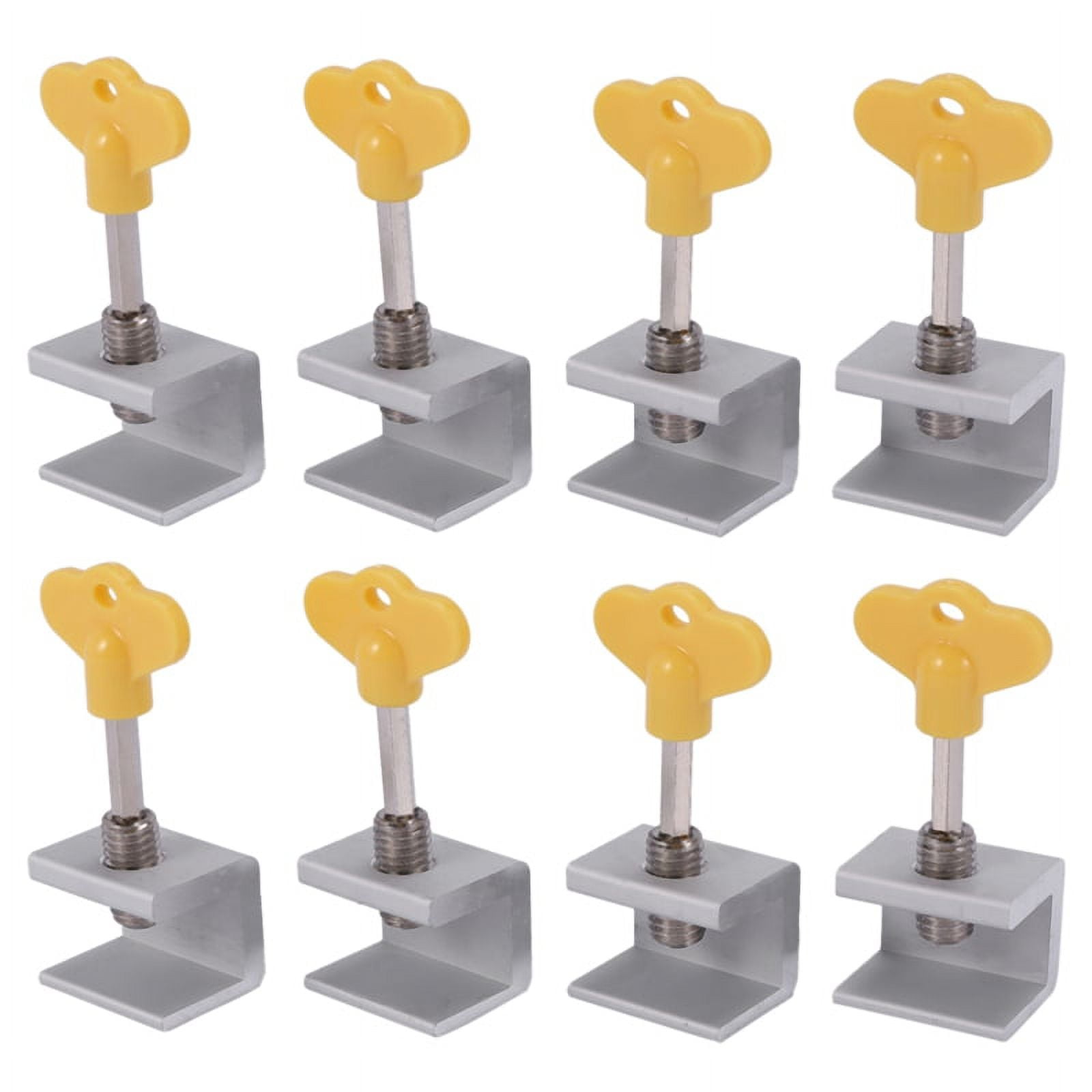 2 Sets Adjustable Sliding Window Locks Stop Aluminum + Plastic Door ...