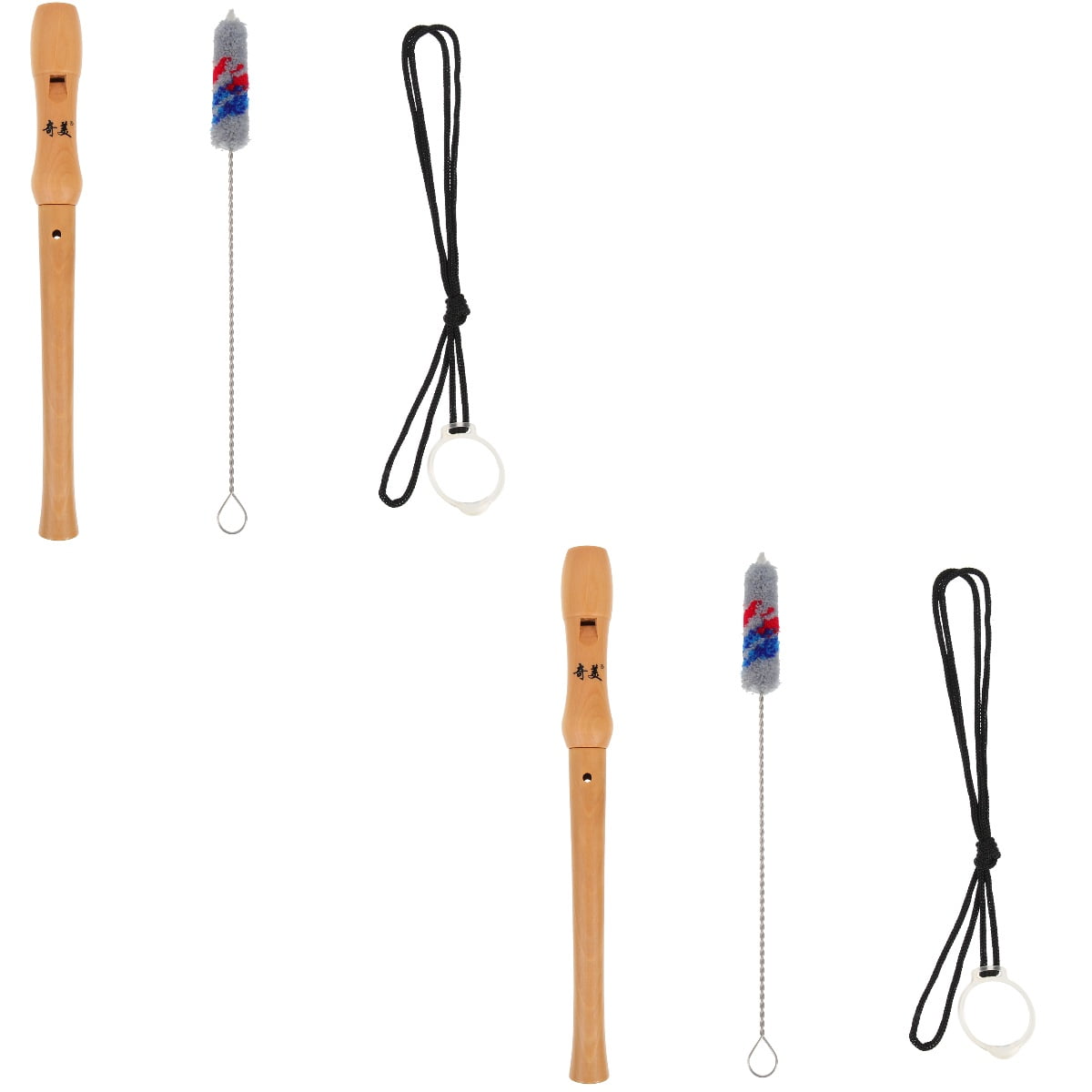 2 Sets Alto Recorder Treble Clarionet Descant Wood German-style Soprano ...