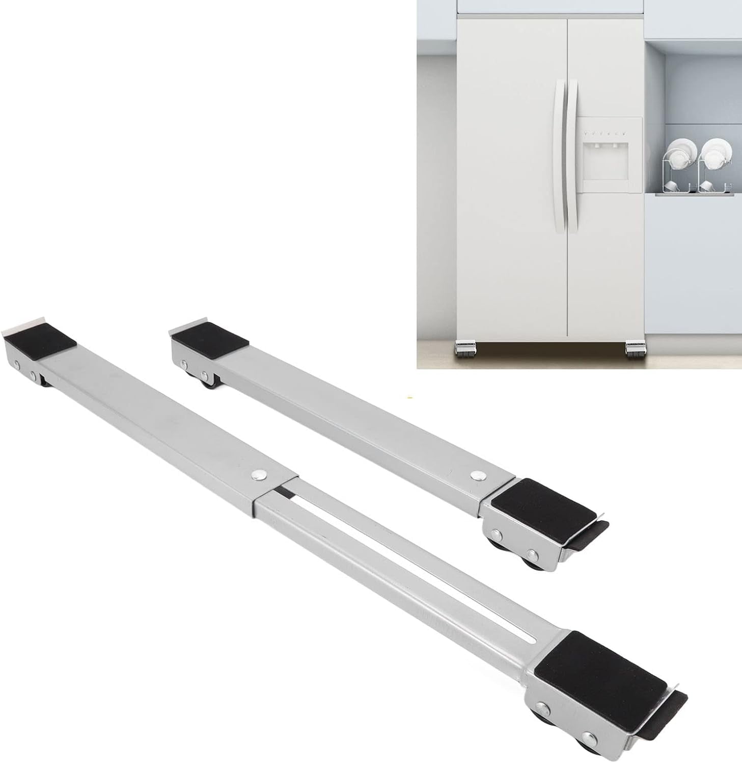 2 Sets Appliance Rollers, Washing Machine Base Dolly Heavy Duty ...