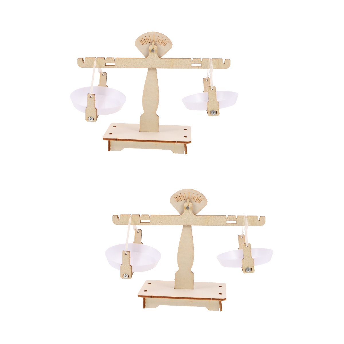 2 Sets Balance Scale Wood Model Kids Science Learning Kit Toddler ...