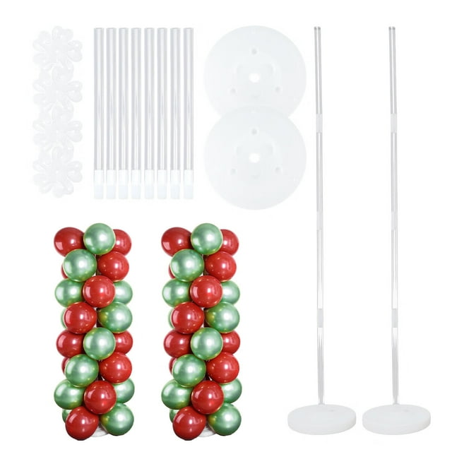 2 Sets DIY Balloon Column Stand Kits, 8.4ft, Round Base for All Events ...