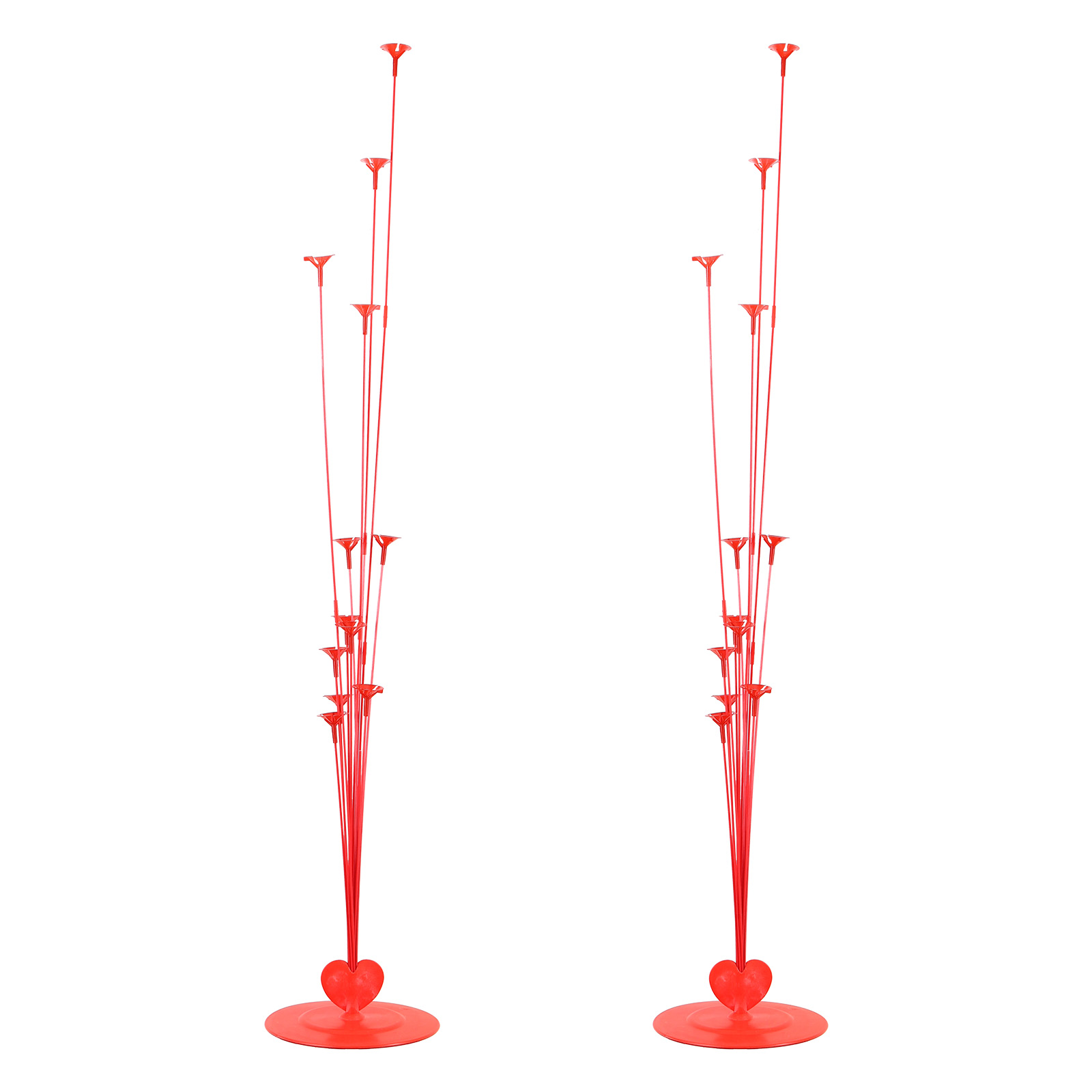 2 Sets Balloon Stands for Floor, 40inch Balloon Sticks with Base ...
