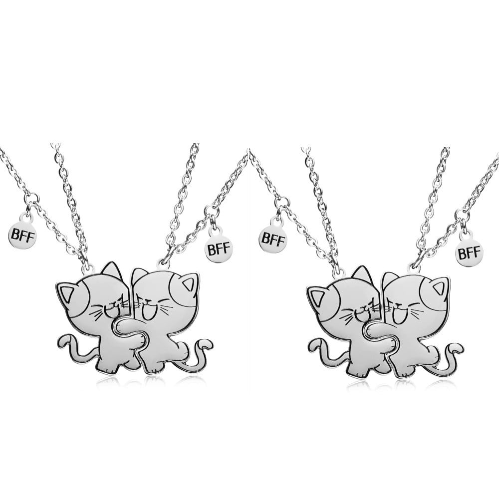 2 Sets Best Friend Pendants BFF 2 Necklace Matching Necklaces for ...