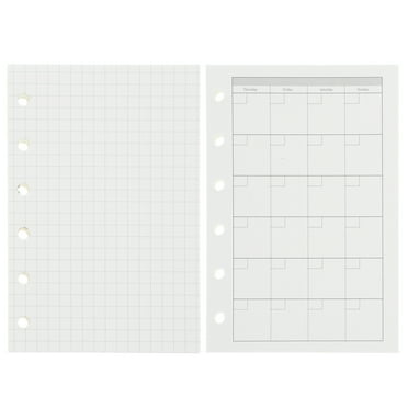 A5 Colorful 6-Hole Punched Ruled Refills Inserts for Organizer Binder ...