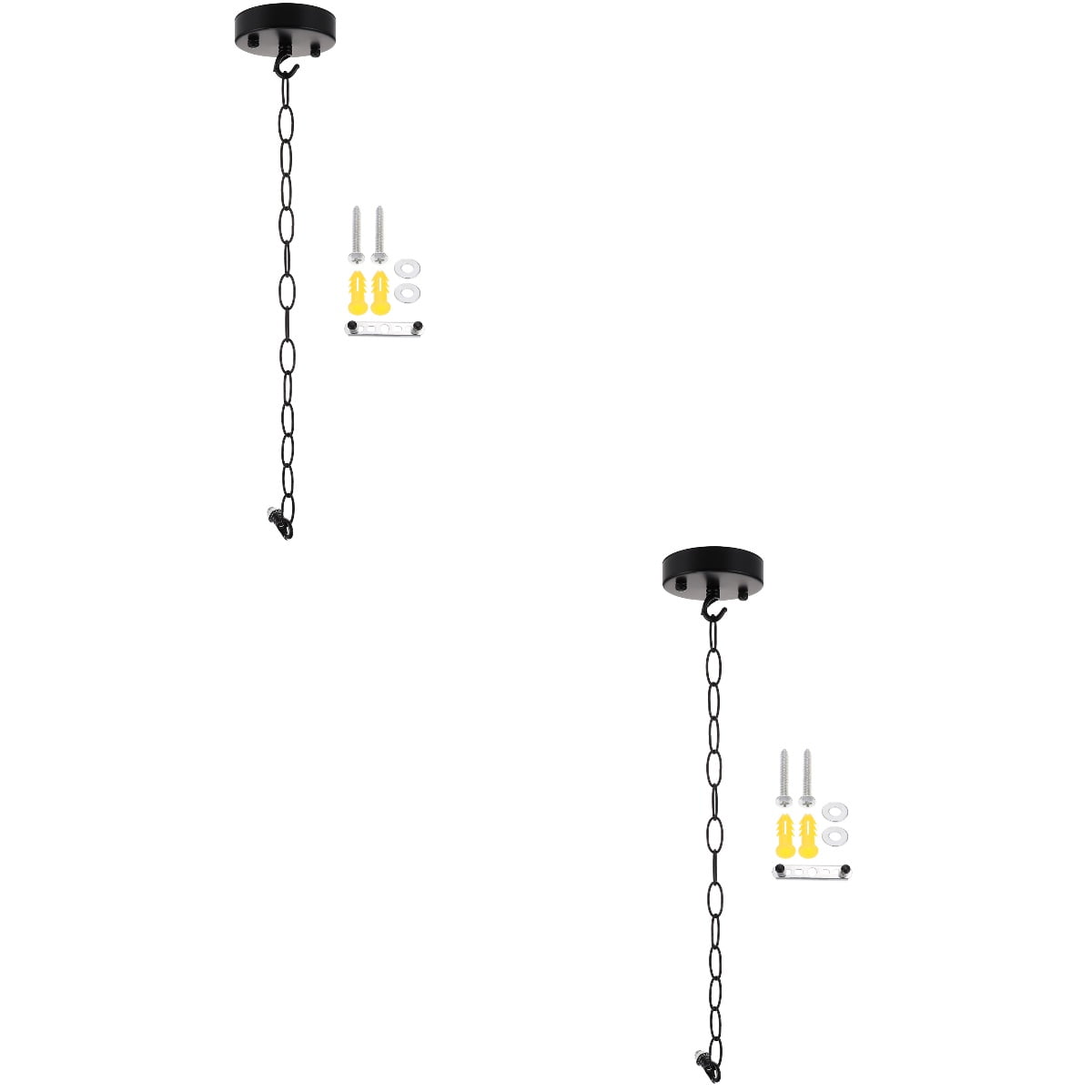 2 Sets Black Chandelier Ceiling Light Chandelier Canopy Chain ...
