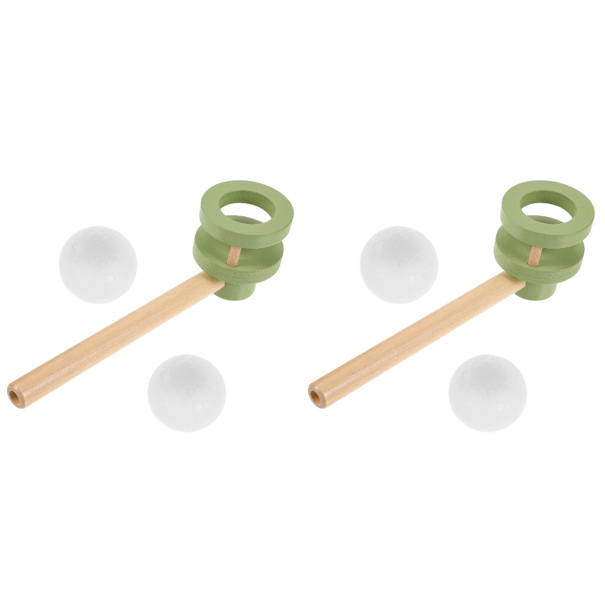 2 Sets Blow Ball Toy Children's Toys Wooden Balance Blowing Kids ...