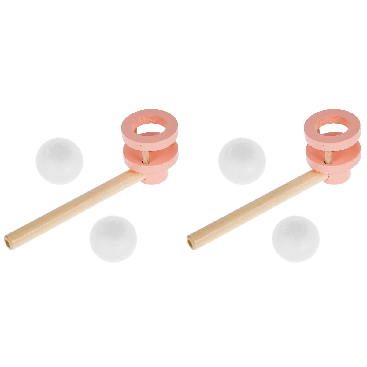 2 Sets Blow Ball Toy Floating Interactive Toys Kid Wooden Playset Party ...