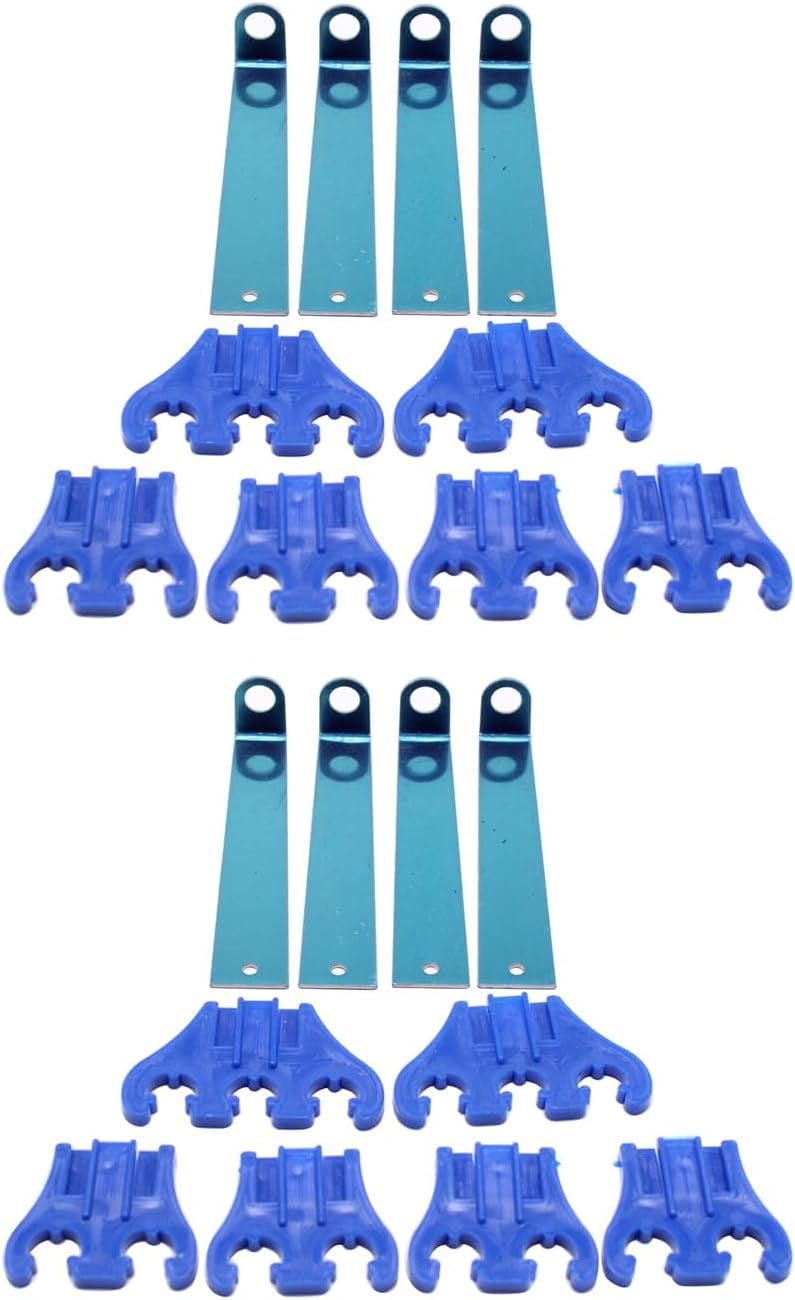 2 Sets Blue Chrome Universal Spark Plug Wire Looms Separators Fits for ...