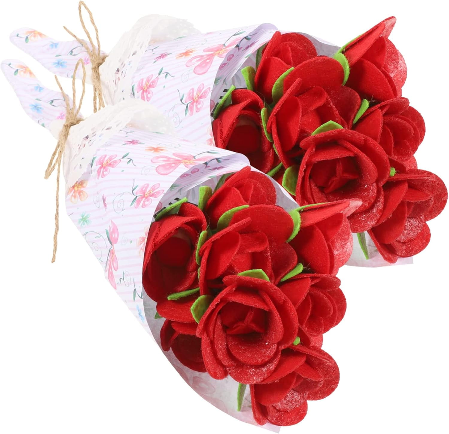2 Sets Bouquet Material Package Rose Wildflower Bouquet Roses Fresh ...