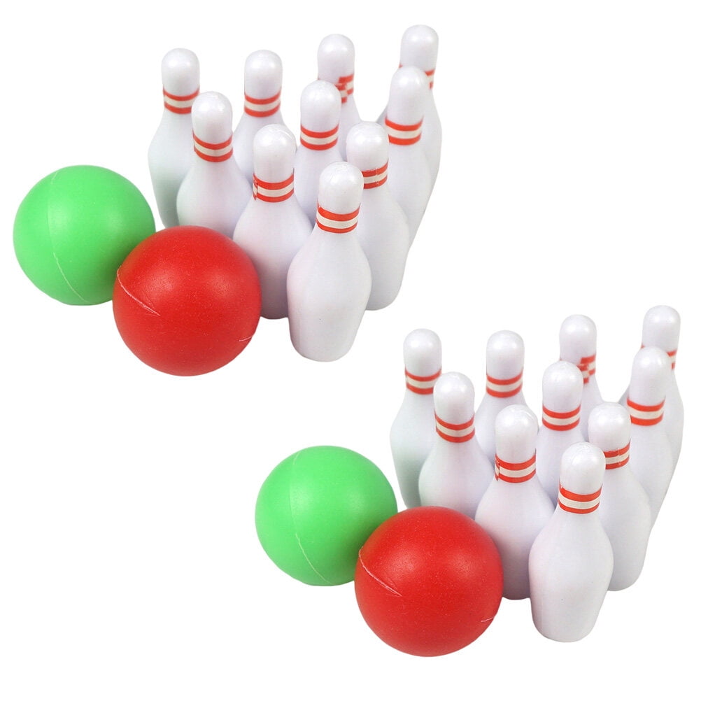 2 Sets Bowling Ball Model Miniature Tiny House Toy Small Child Micro ...