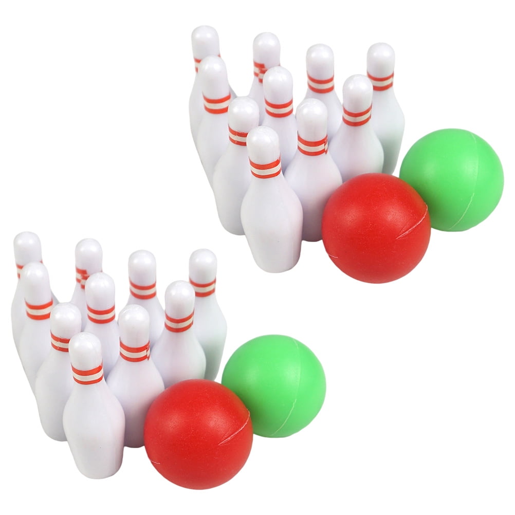 2 Sets Bowling Ball Model Models Childrens Toys Mini Game Small Plastic ...