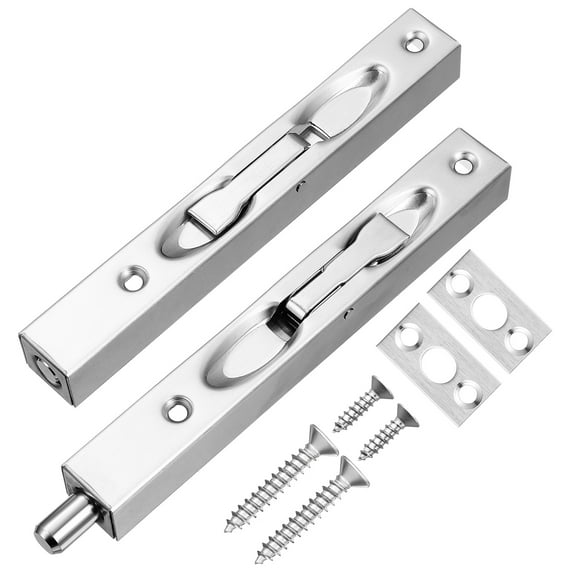 2 Sets Box Type Hidden Latch Gate Latch Lock Bolts French Door Hardware ...