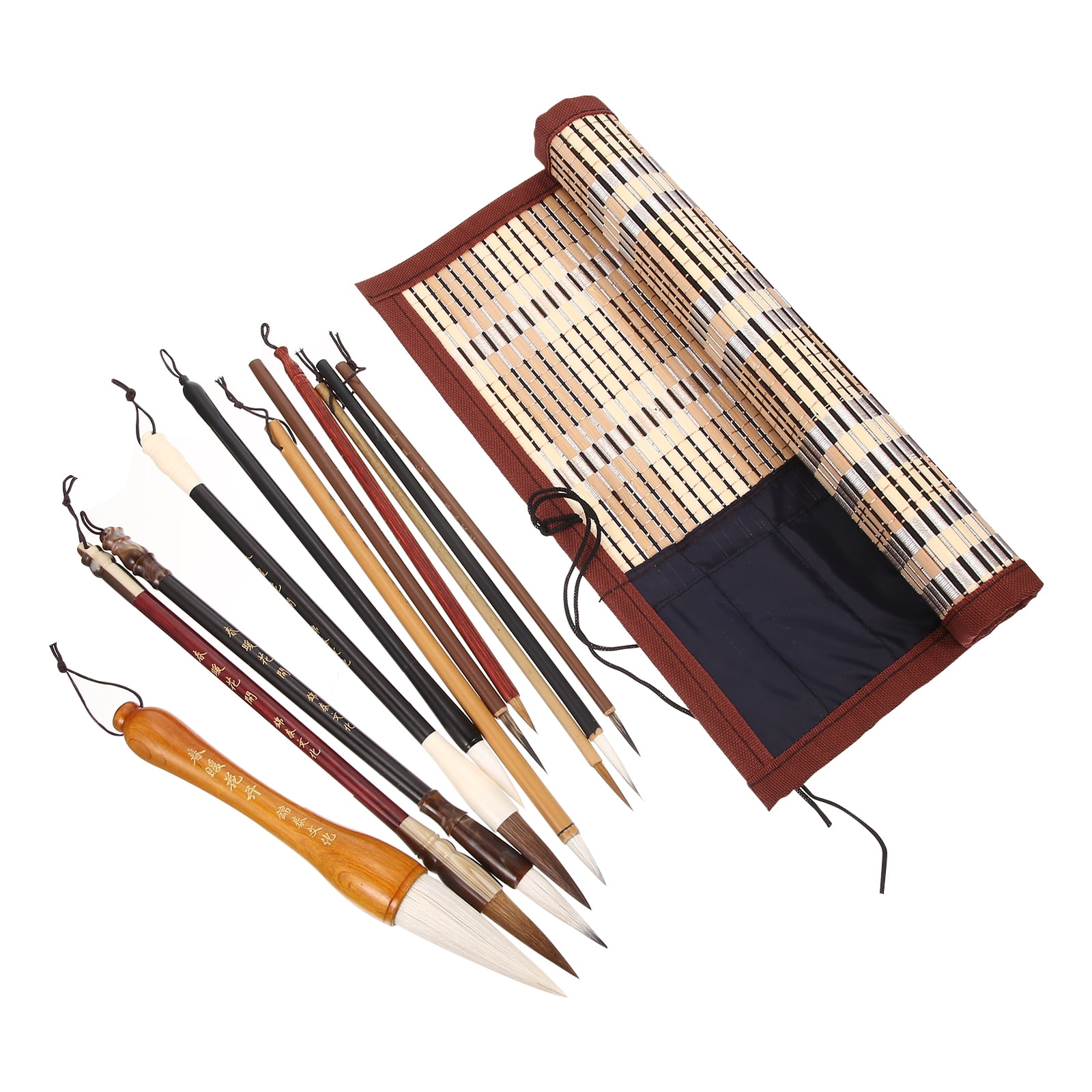 2 Sets Brush Skewers Ink Rag Calligraphy Paint Brushes Student ...