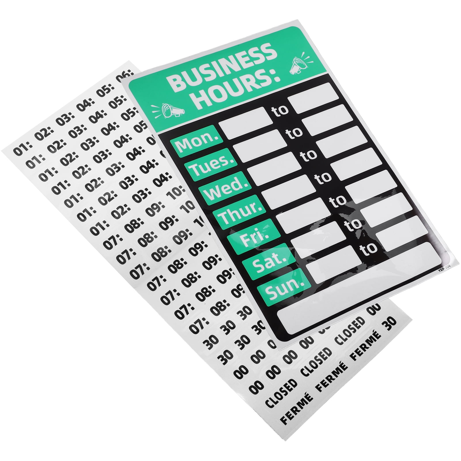 2 Sets Business Hour Sign Open Closed Sign for Store Office Restaurants ...