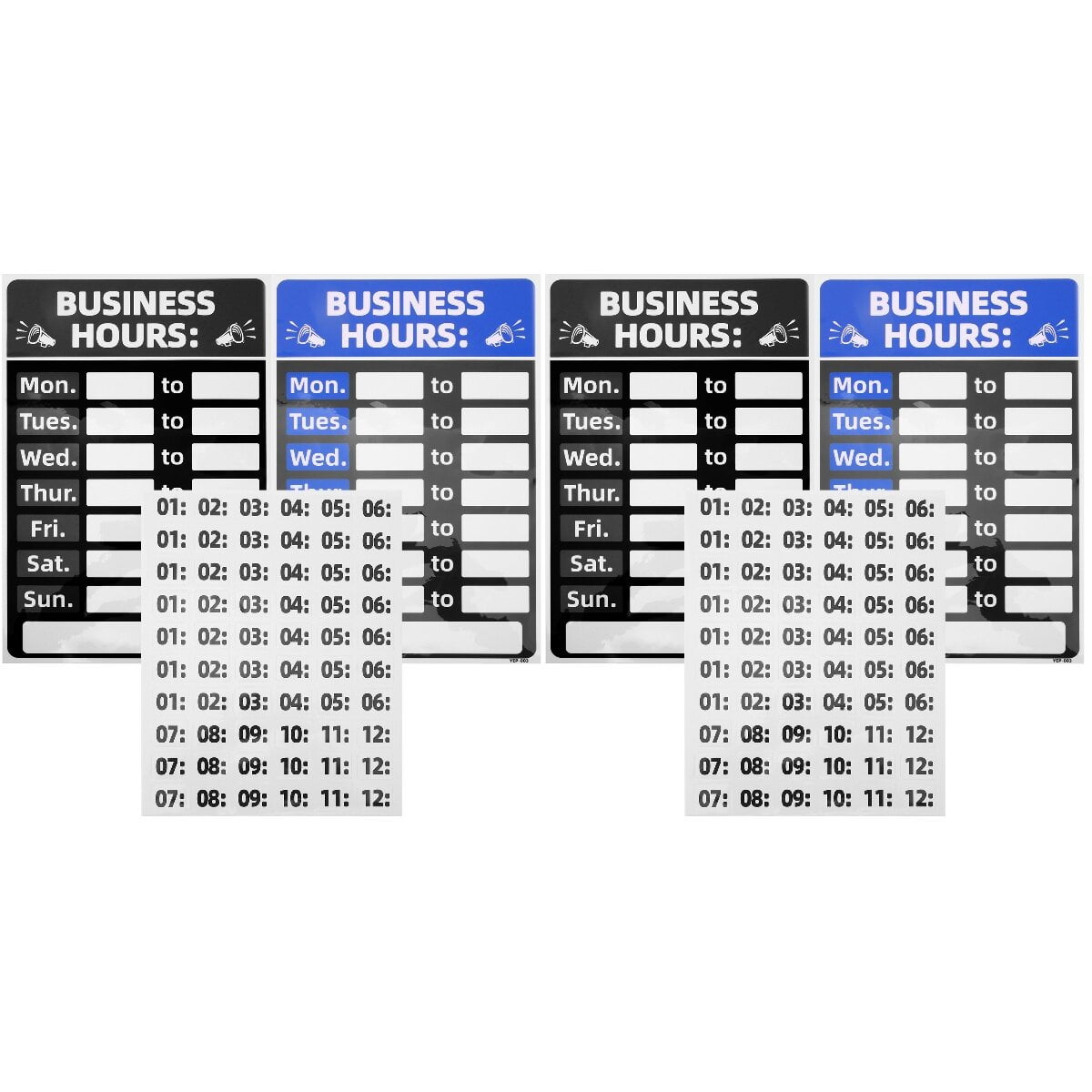 2 Sets Business Hours Sign Opening Hour Sign Changeable Store Hours ...