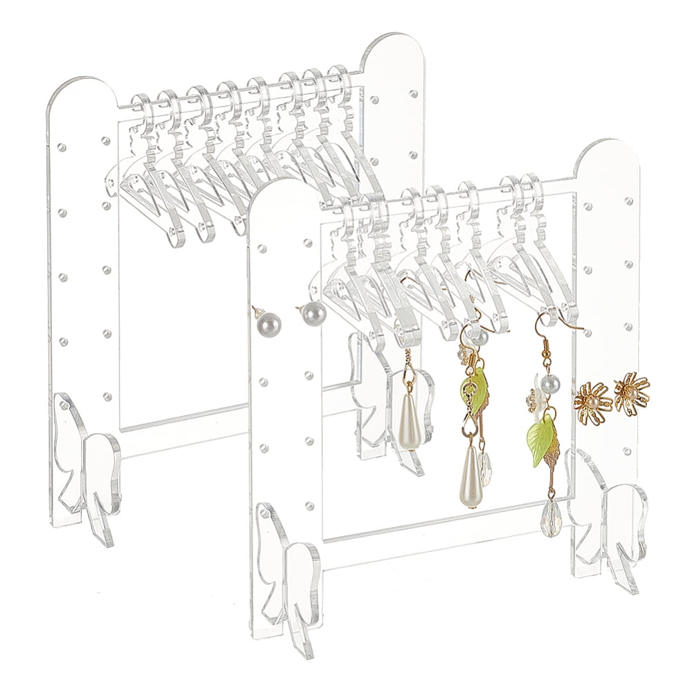 2 Sets Butterfly Acrylic Earring Display Stands Clothes Hanger Shaped ...