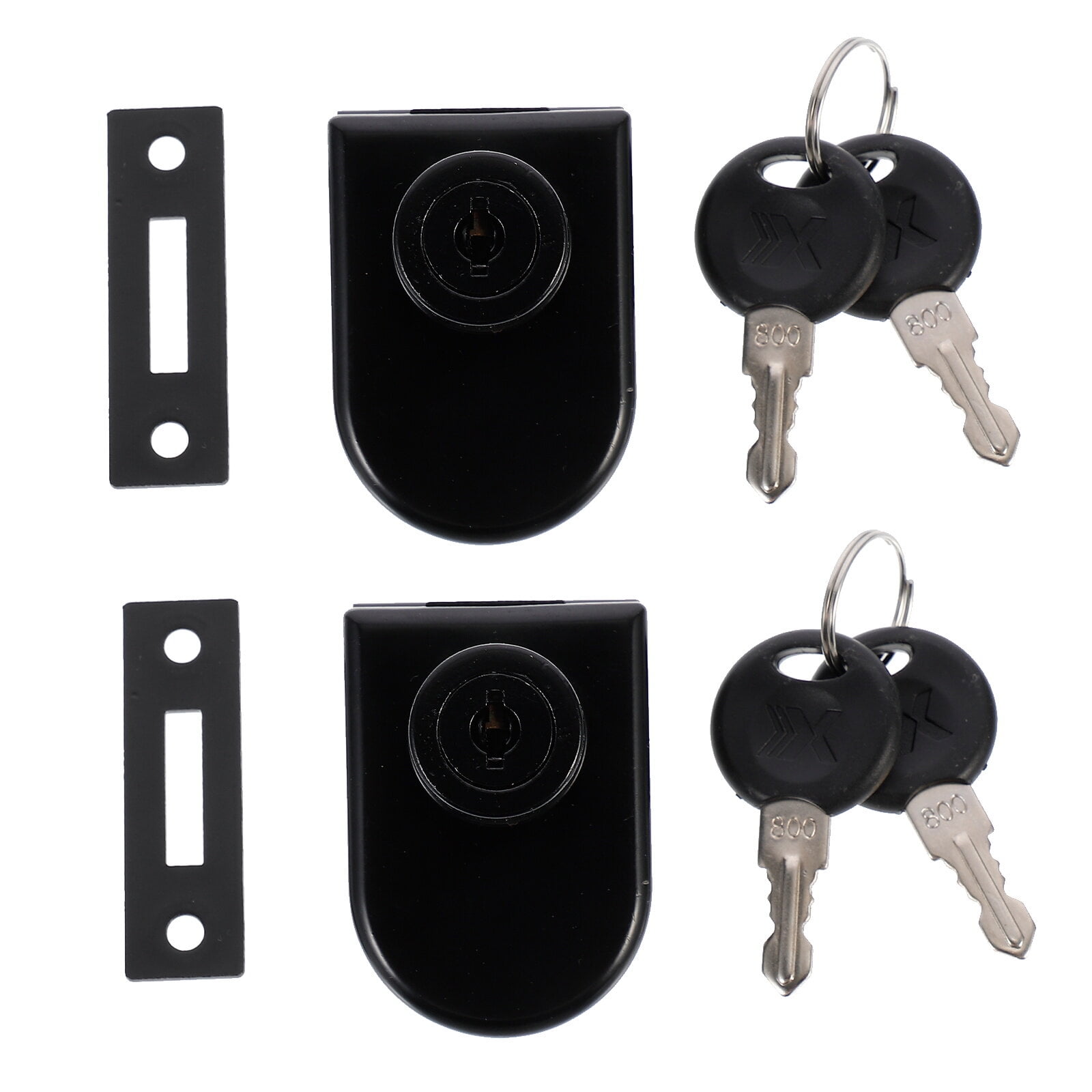 2 Sets Cabinet Lock Durable Glass Door Lock Display Showcase Lock ...