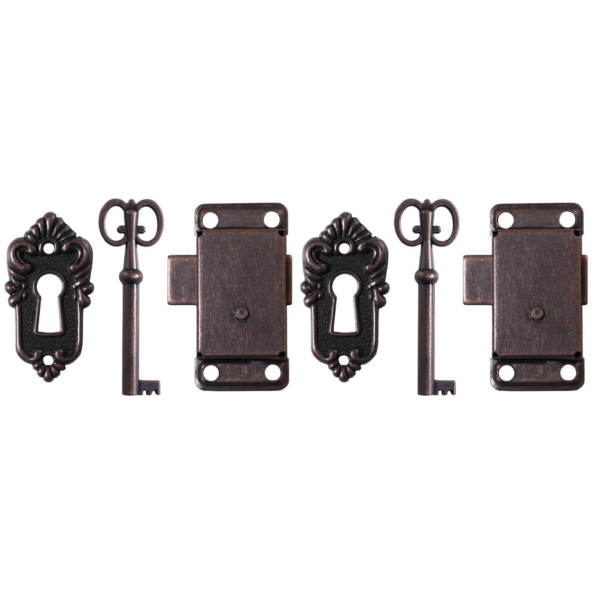 2 Sets Cabinet Locks Drawer Lock 5.30X3.50X0.80CM Brown - Walmart.com