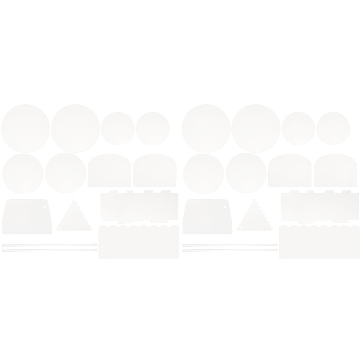 REOFLYUP Acrylic Cake Scraper Baking Equipment for Home Bakers 12 Pans ...