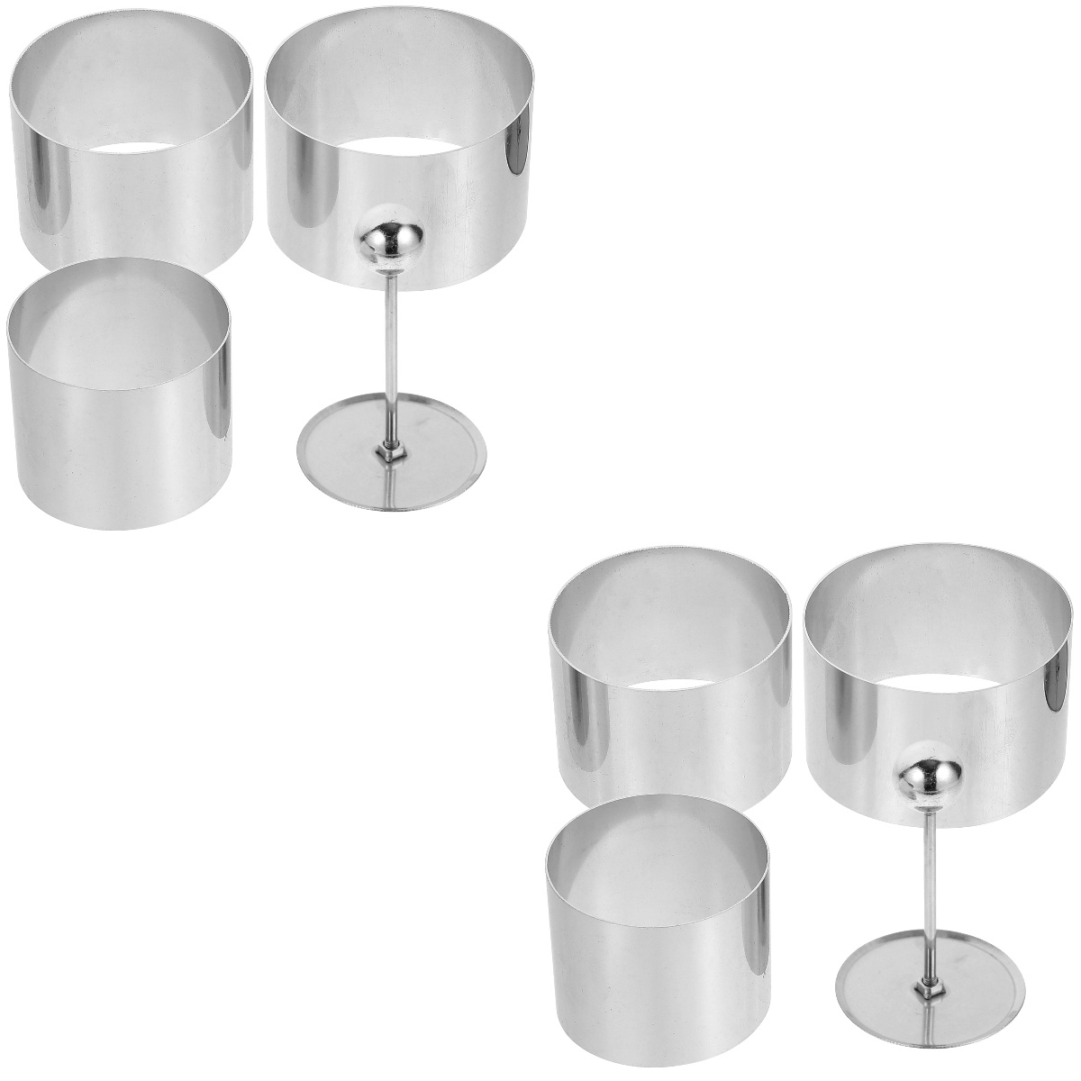 2 Sets Cake Pops Mold Frost Form Cakes Pancakes Ring Molds Rings Mousse ...