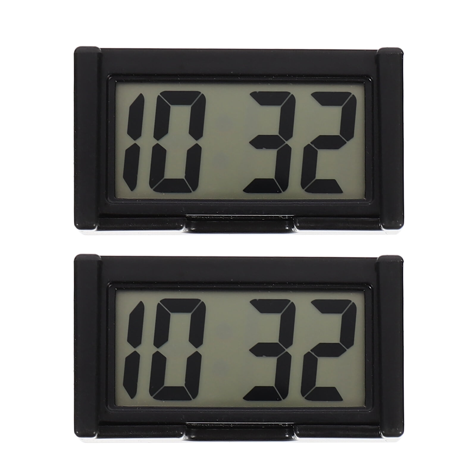 2 Sets Car Clock Dashboard Digital Clock Adhesive Mini Vehicle Clock ...