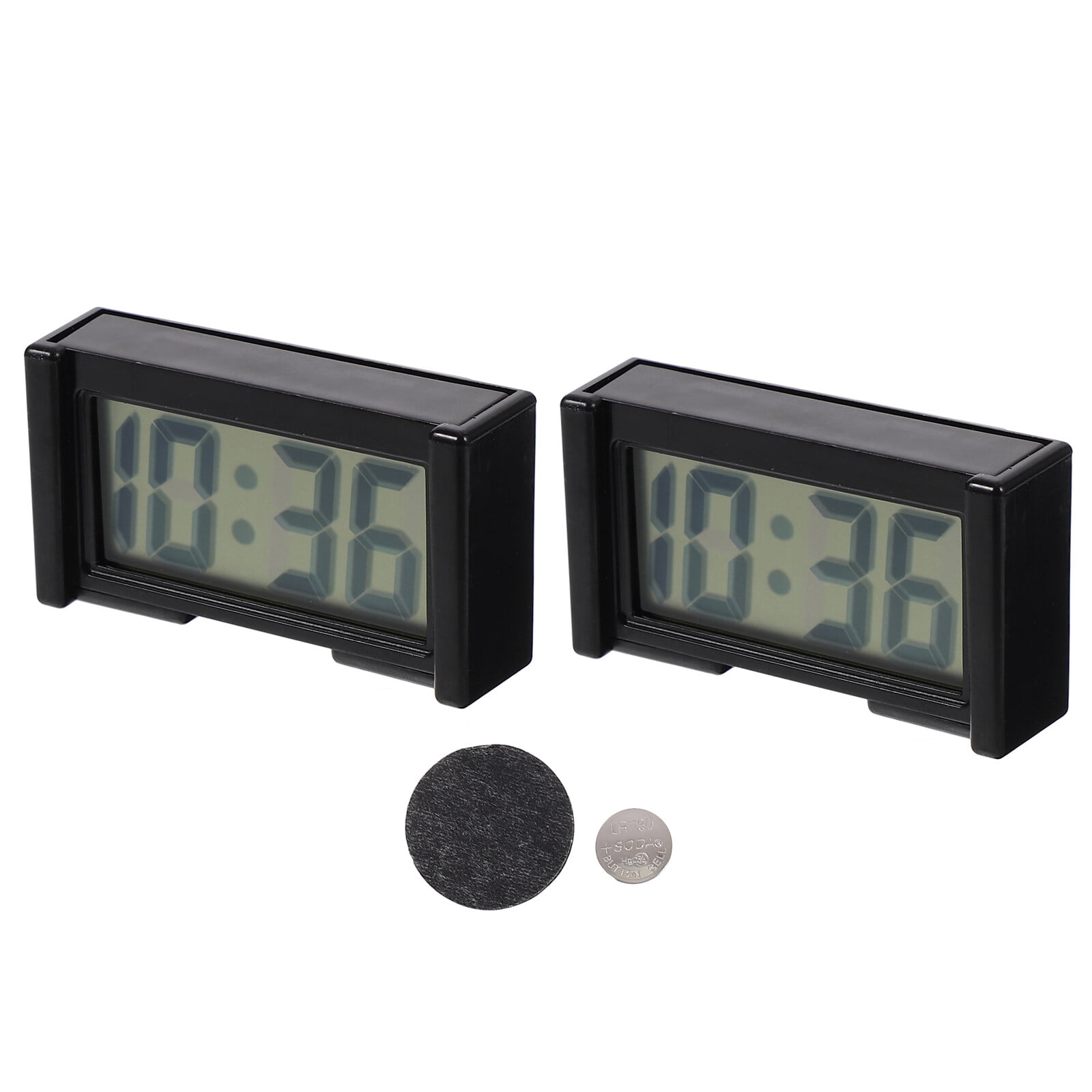 2 Sets Vehicle Clock Adhesive Car Electronic Watch Practical - Walmart.com