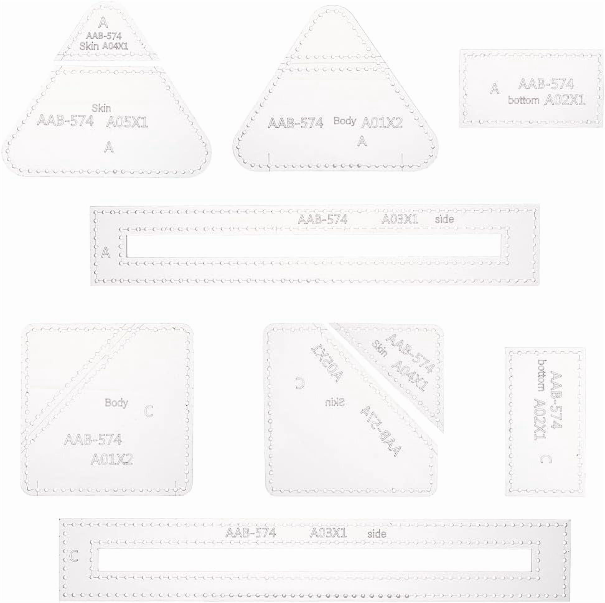 2 Sets Card Bag Templates 2 Styles Clear Acrylic Card Holder Leather ...