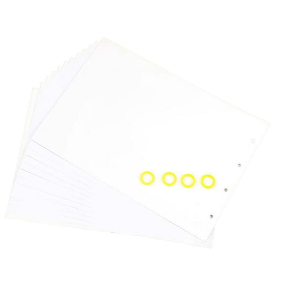 2 Sets Card Stock Paper Sketch Album DIY Binding Rings White A5 Paper ...