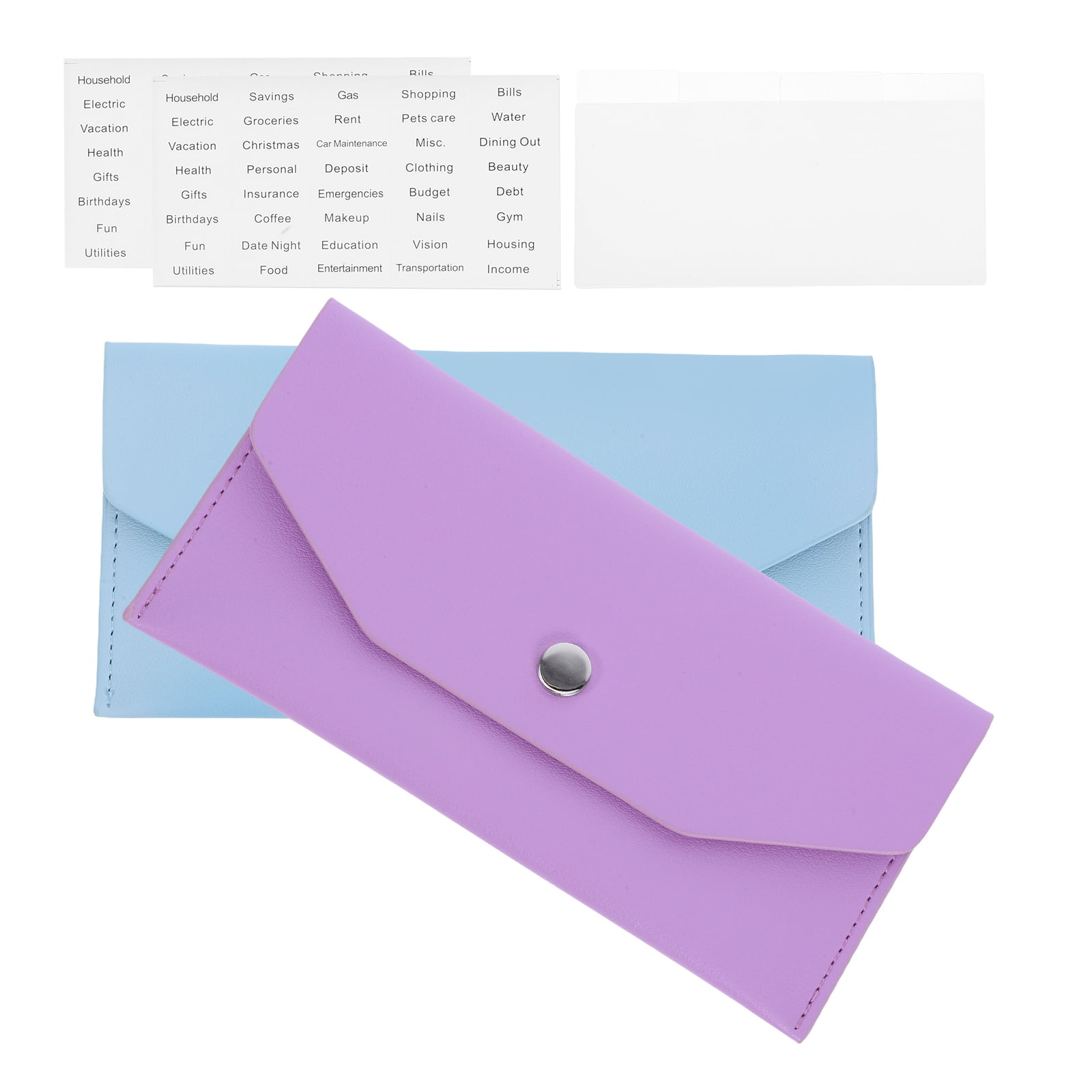 2 Sets Cash Wallet Money Holder Budgeting Money Wallet Money Purse Cash ...