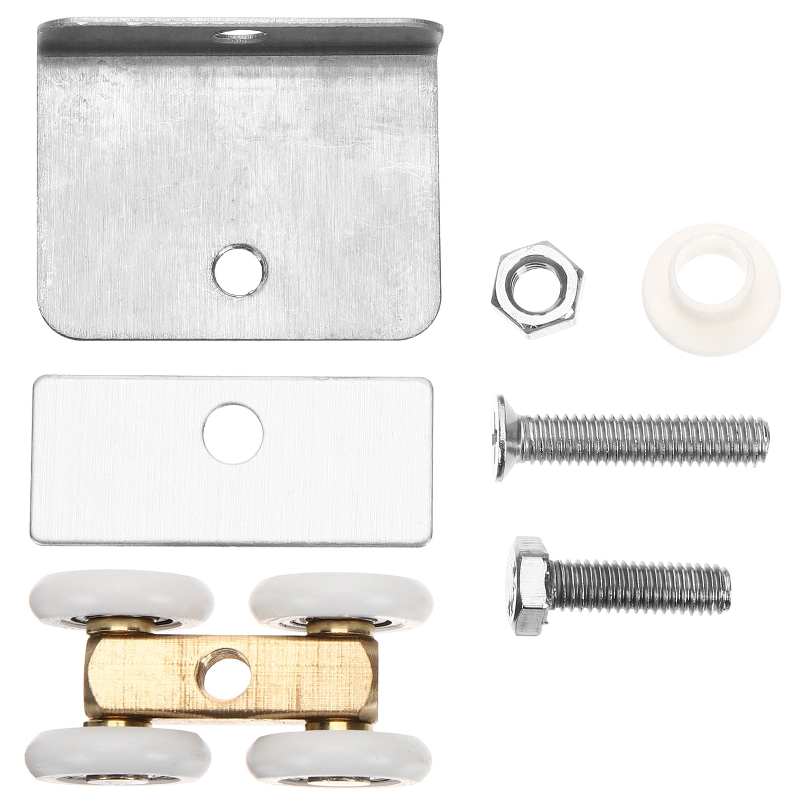 2 Sets Caster Wheels Heavy Duty Warehouse Door Roller Strut Channel ...