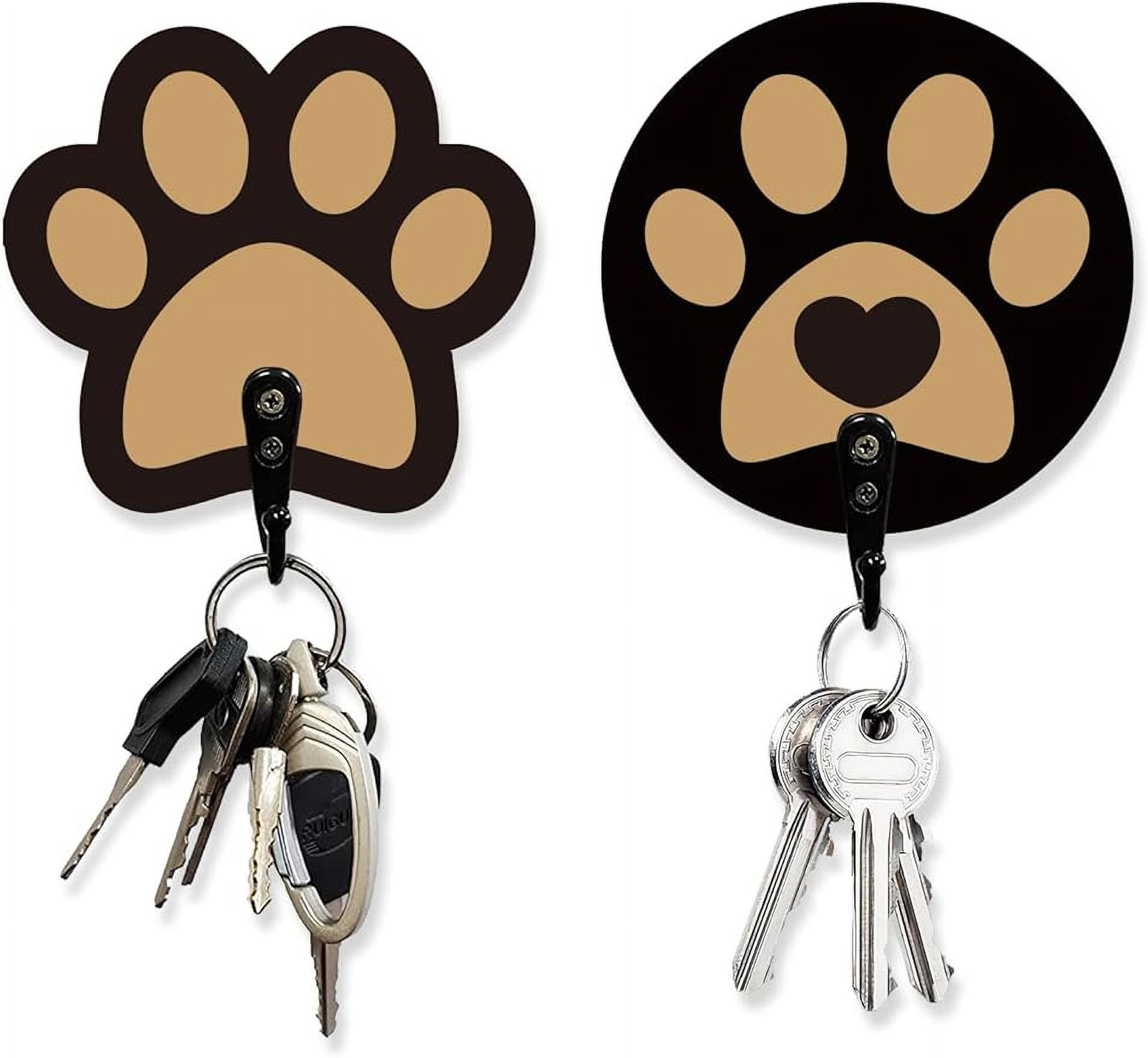 2 Sets Cat Paw Key Holder Divination Text Wall Hooks Key Holder for ...
