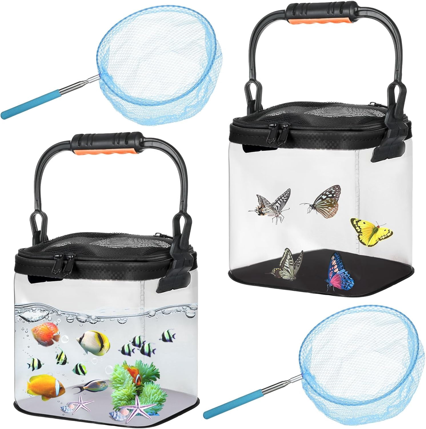2 Sets Catch and Release Plastic Beach Aquarium Kit,Great Concept for ...