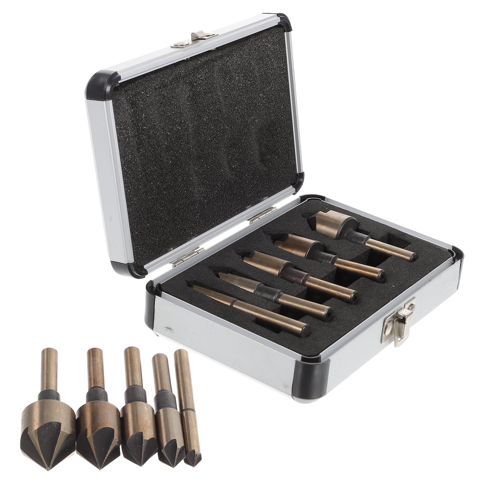 2 Sets Chamferer Key Chain Cone Tool Drill and Countersink Bit Tools - Walmart.com