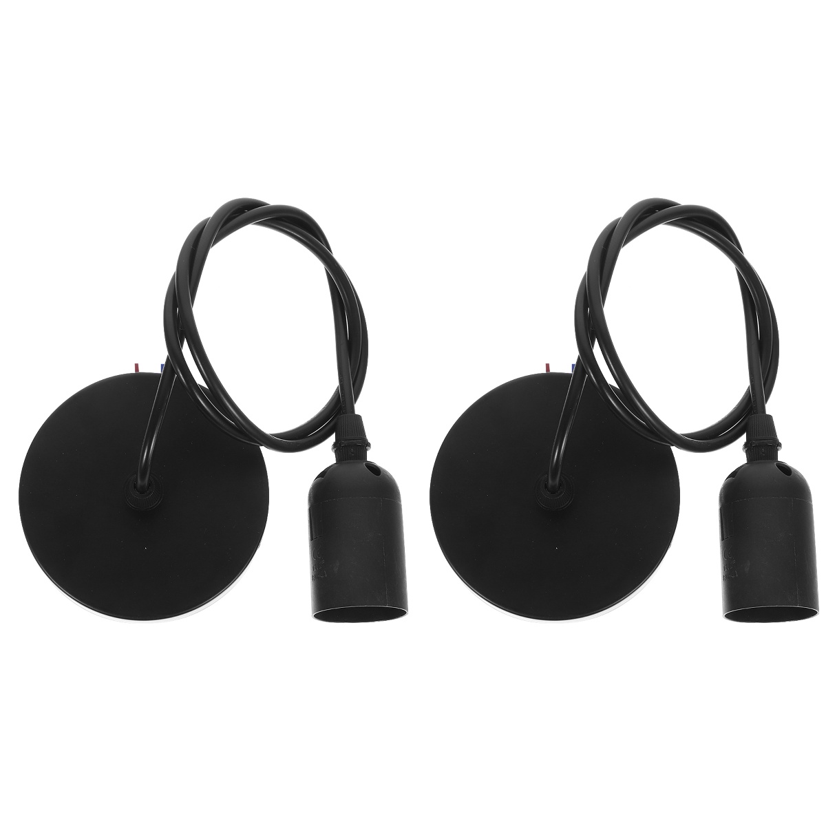 2 Sets Chandelier Hanging Wire E27 Bulb Ceiling Light Socket Converter ...