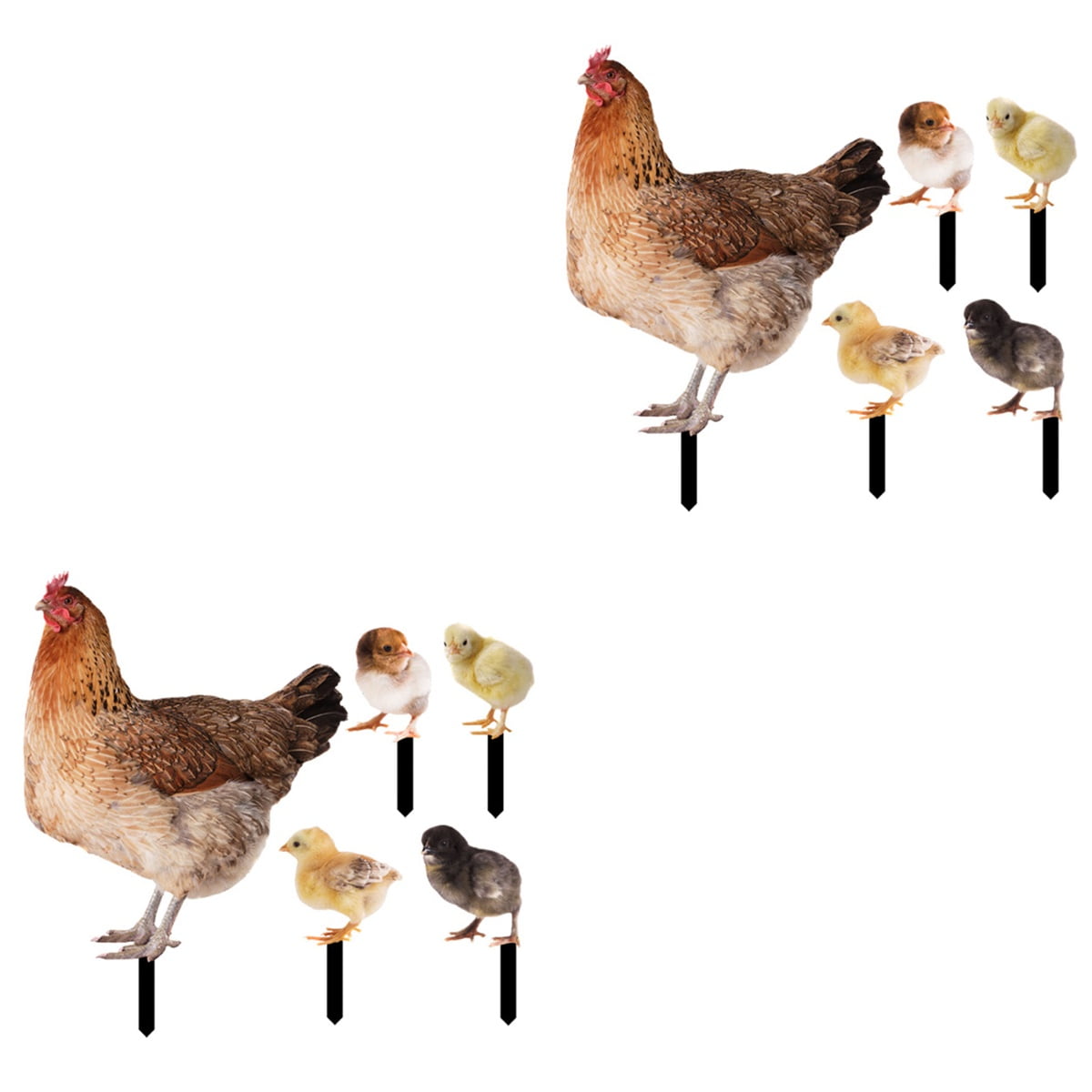 2 Sets Chicken Shaped Garden Hen Ground Plug Stake Outdoor - Walmart.com