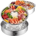 2 Sets Chilled Serving Tray for Parties 10" Shrimp Cocktail Serving ...