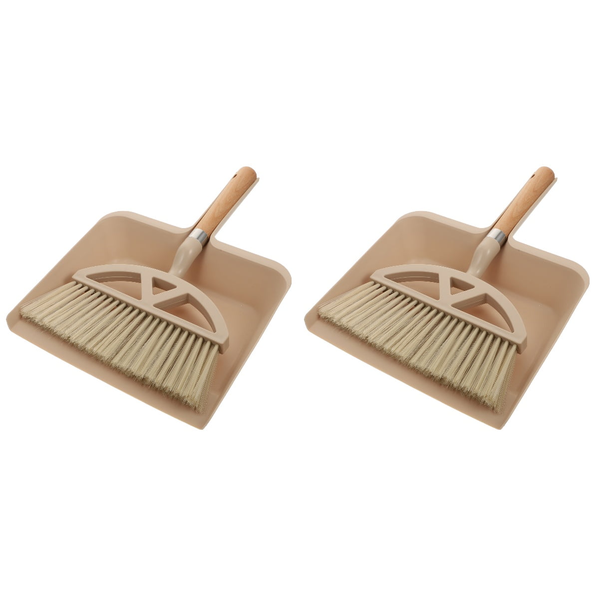 2 Sets Cleaning Broom Small Brush Mini Dustpan Desk Couch Cleaner Khaki ...