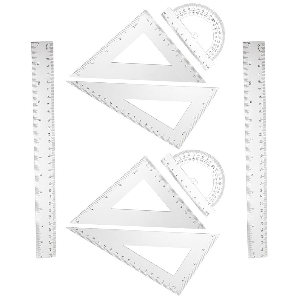 Hemoton 2 Sets Small Triangle Ruler Geometry Set for Students Plastic ...