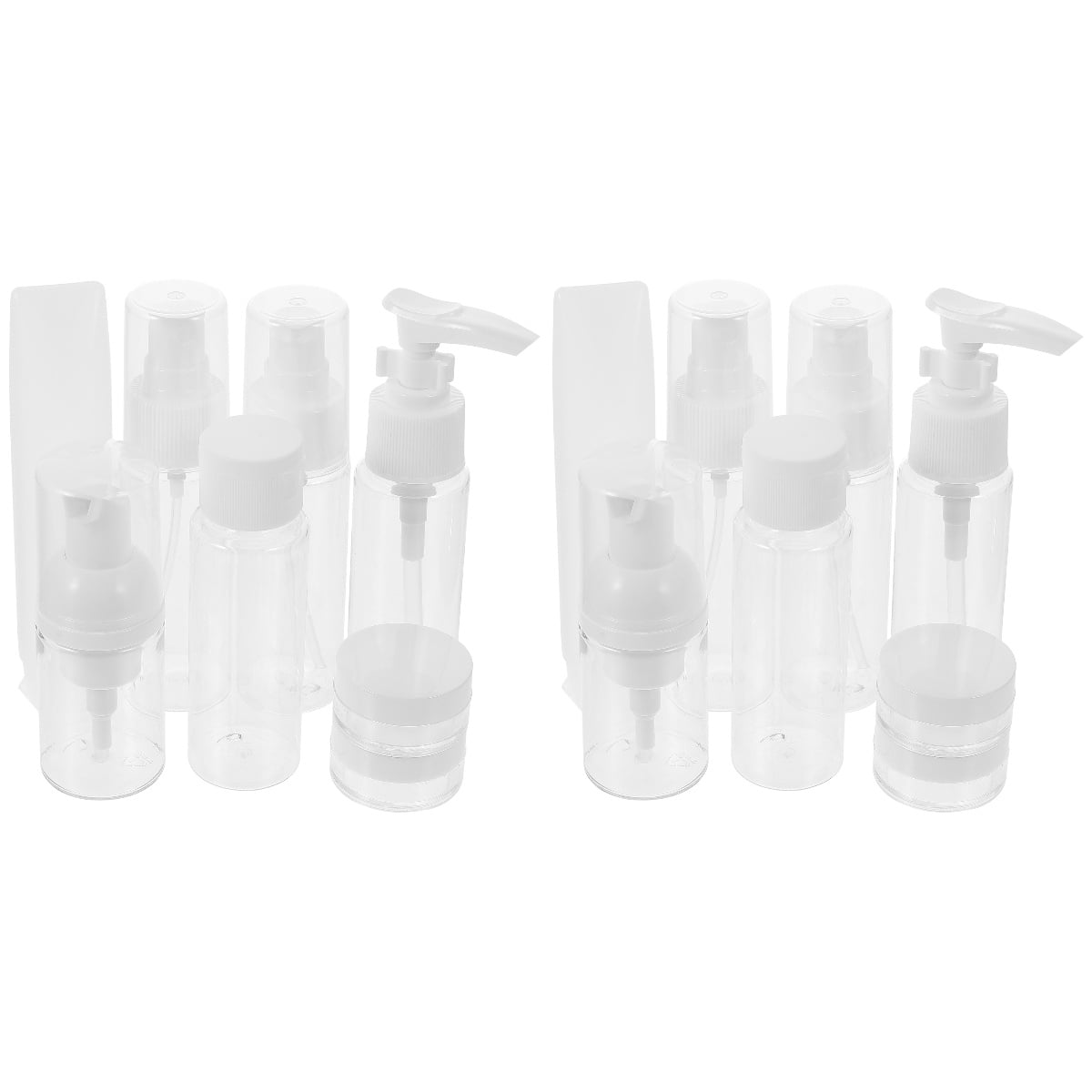 2 Sets Clear Spray Bottle Lotion Container Plastic Empty Bottles Travel ...