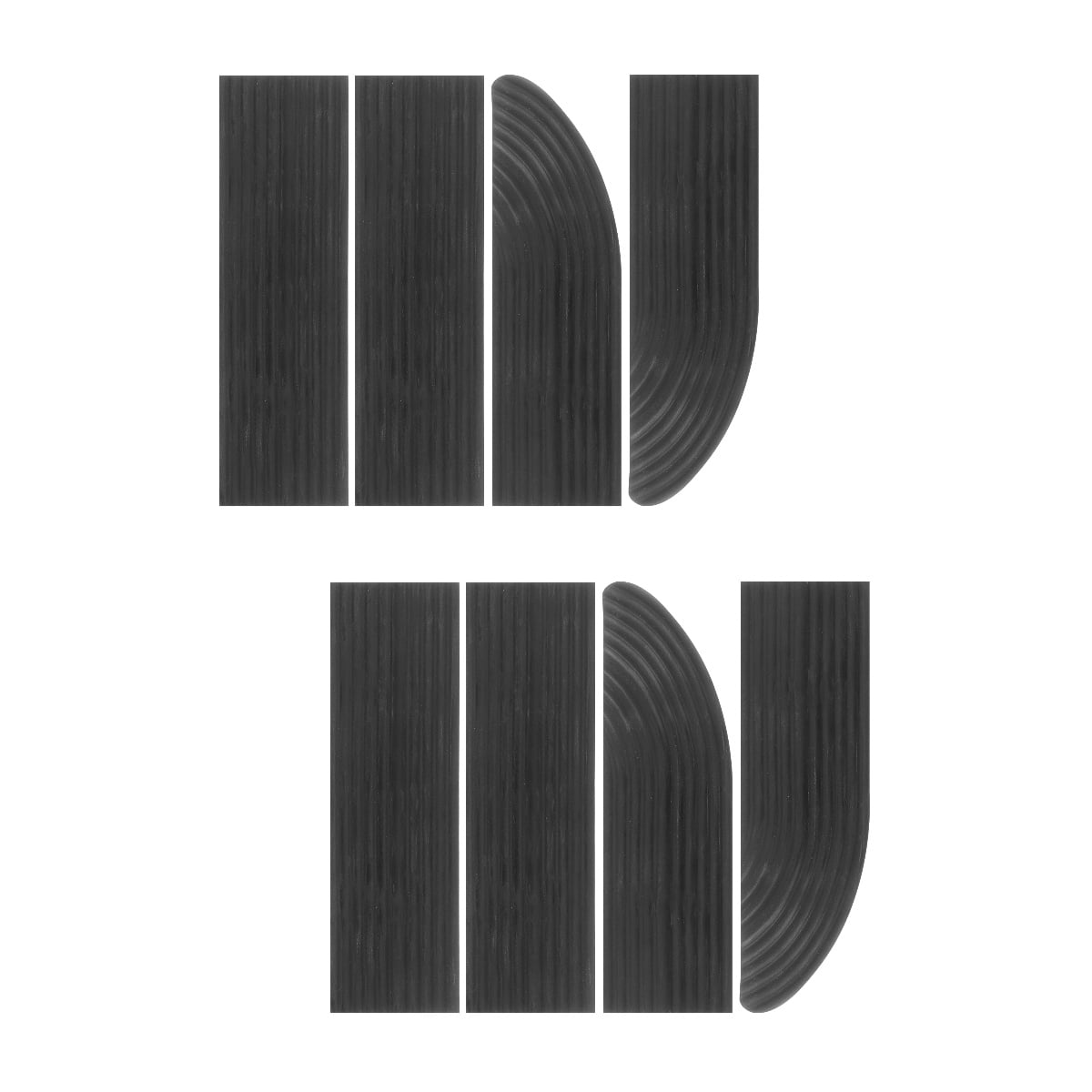 REOFLYUP Home Slope Ramp Black Rubber 2 Sets 6.8X2 Door Steps Hotels ...