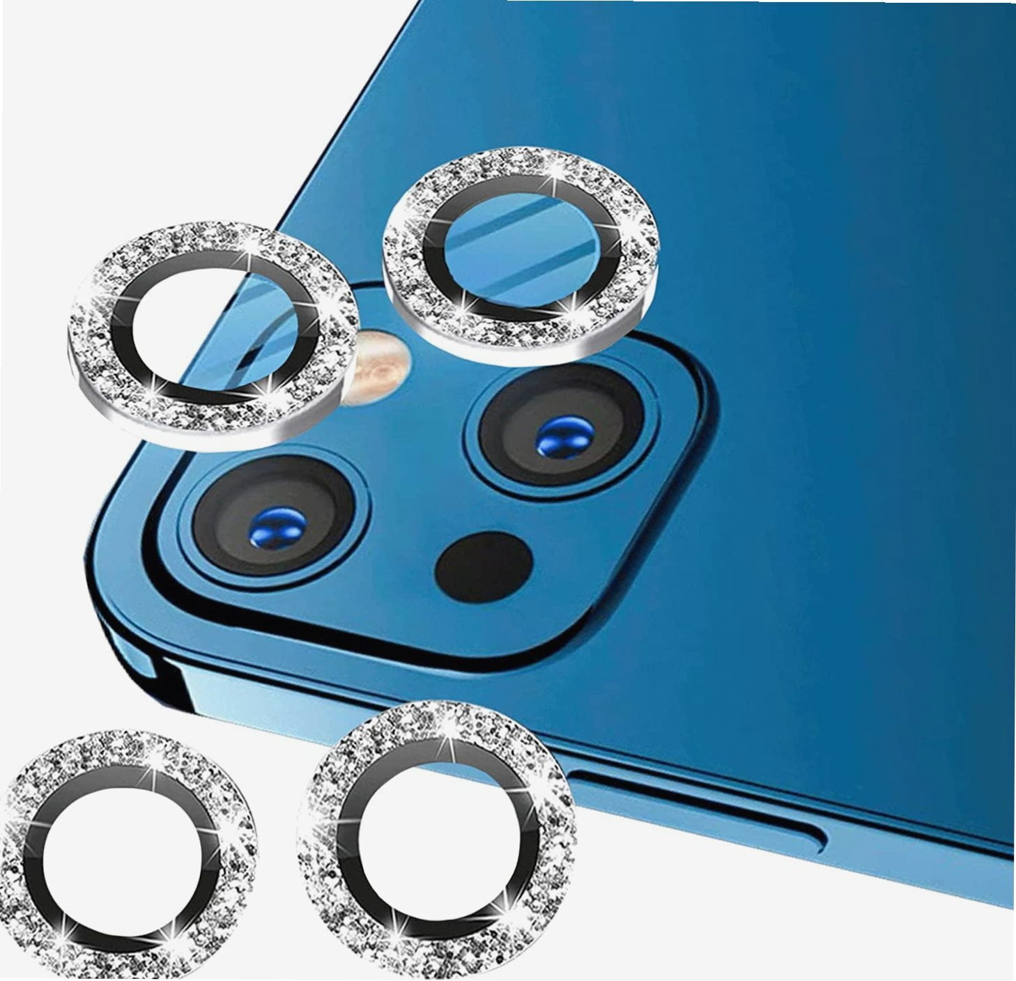 (2 Sets) Compatible with iPhone 13 Camera Lens Protector Glitter, Apple ...
